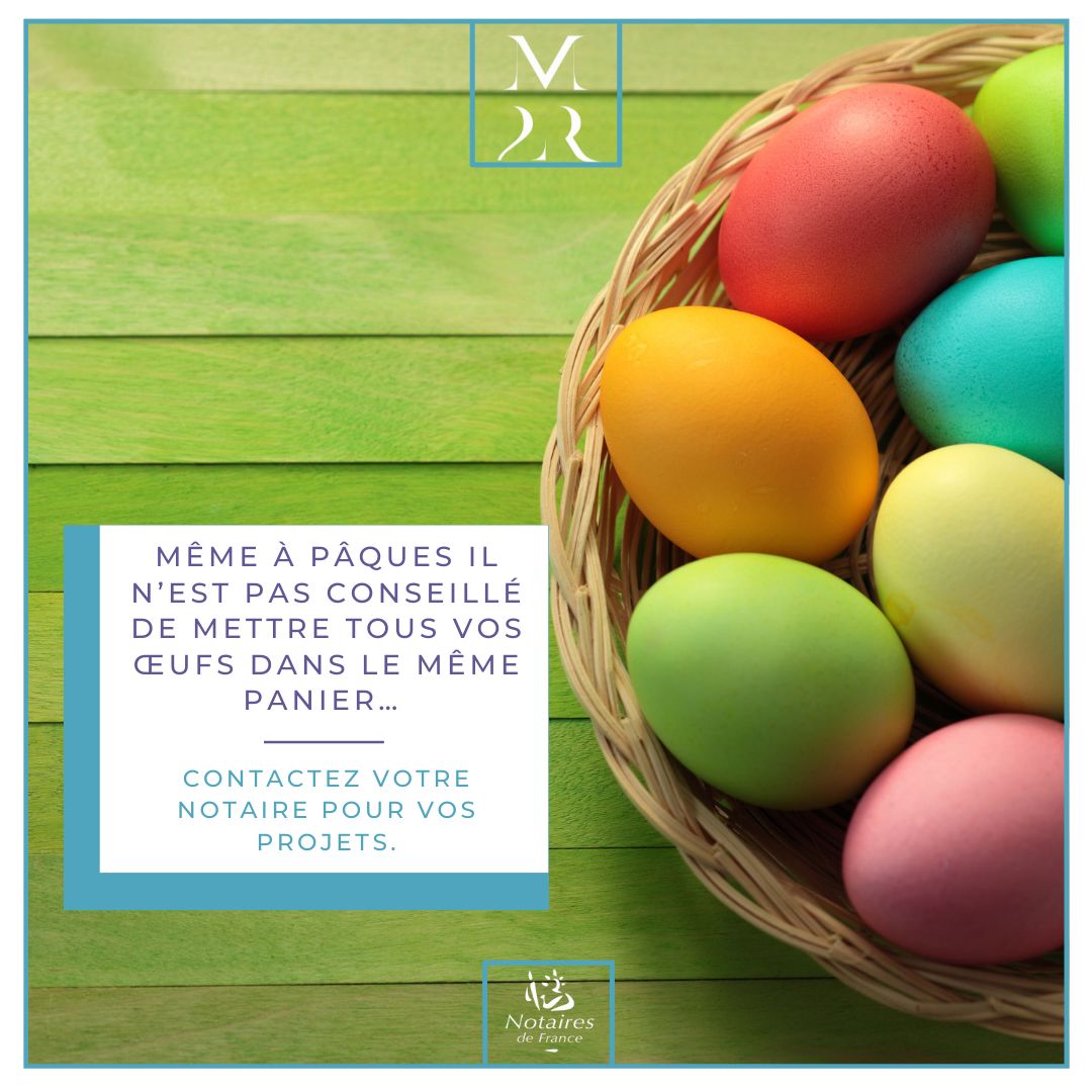 Même à Pâques il n'est pas conseillé de mettre tous vos oeufs dans le ...